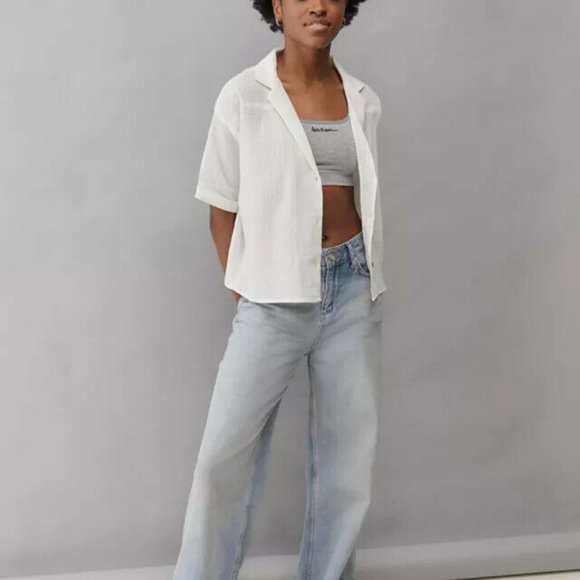 Urban Outfitters | Tops | Uo Gracie Dobby Shirt Urban Outfitters Blouse ...
